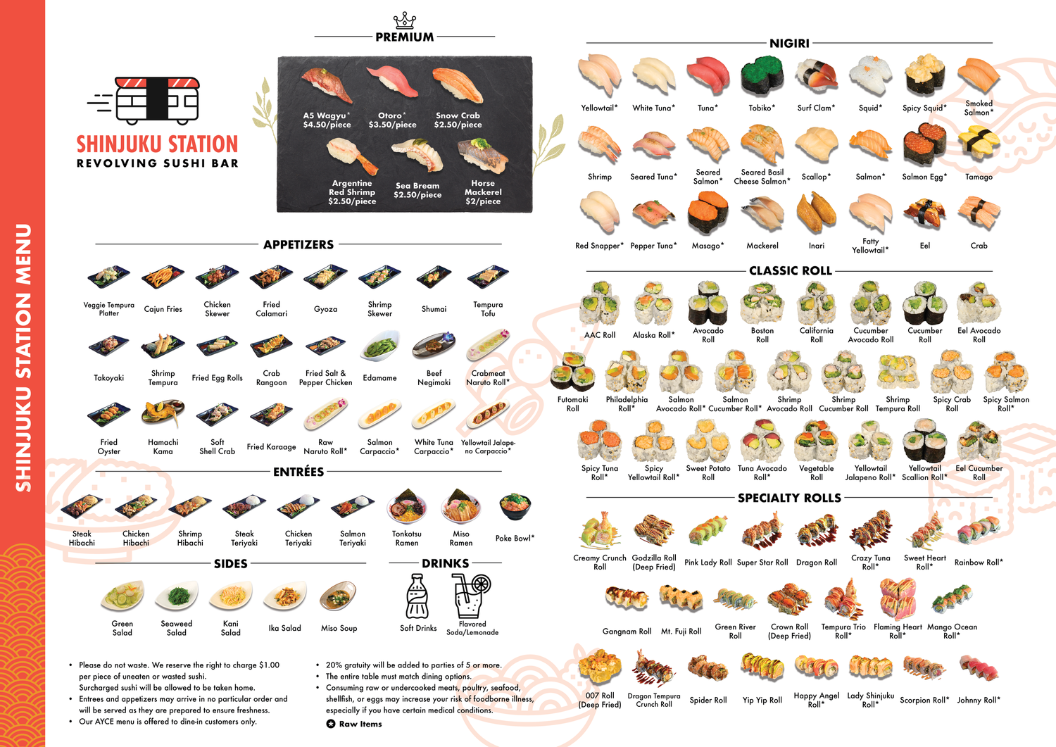 Menu — Shinjuku Station