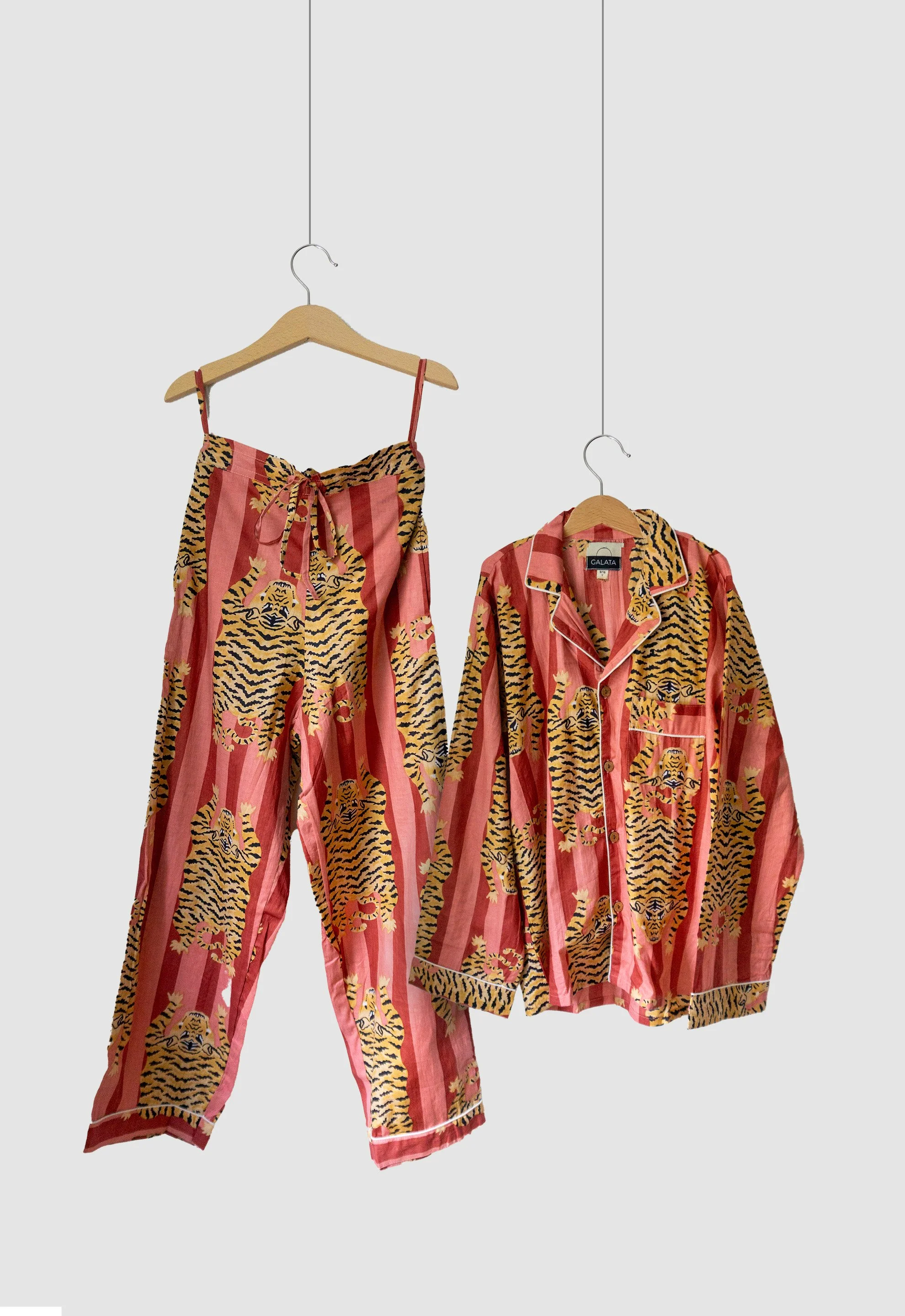 Pijama Camisero Infantil Samara Azul con Estampado de Tigres – Confort ...