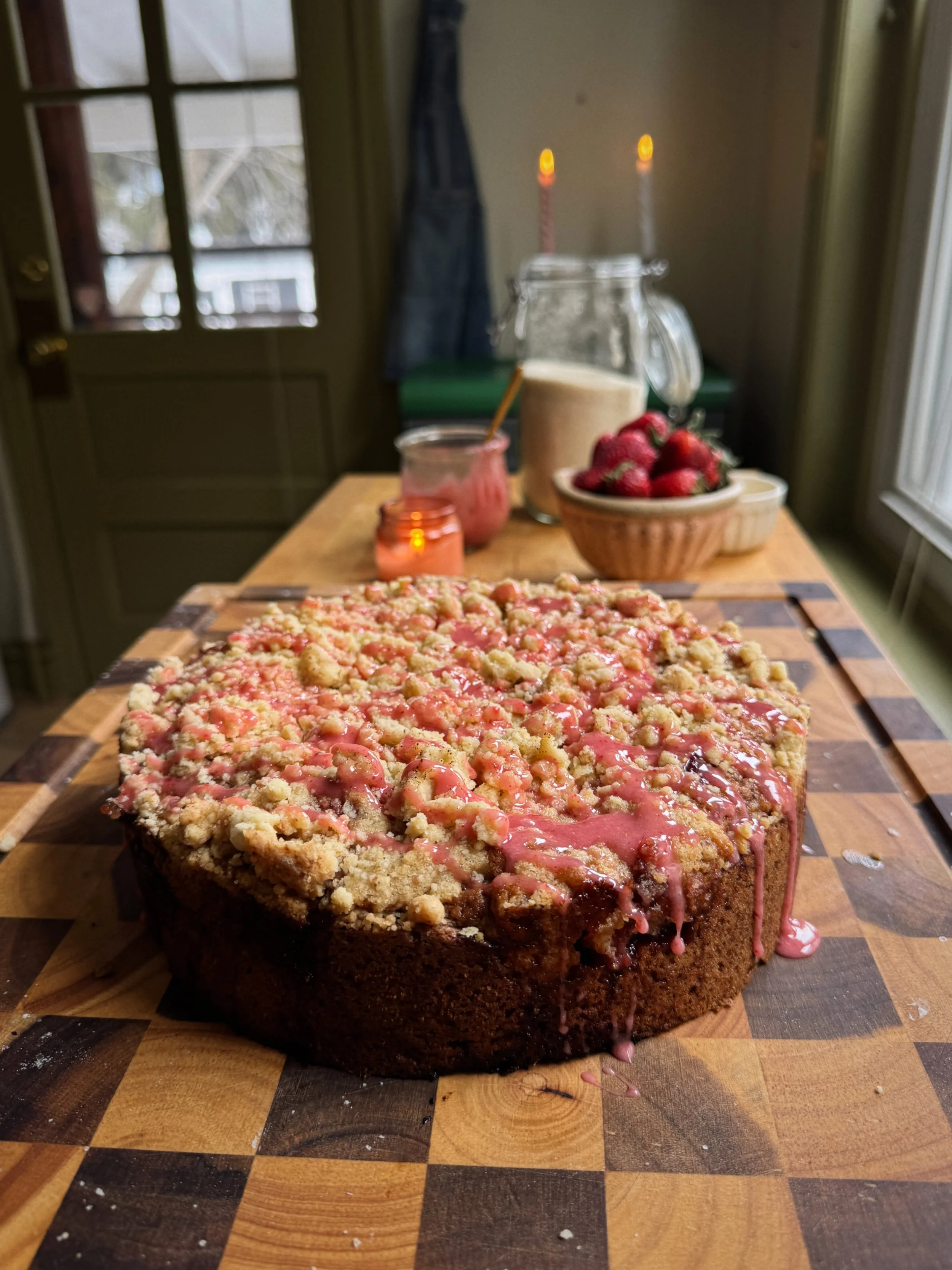 Easy Strawberry Coffee Cake — Soko's Kitchen