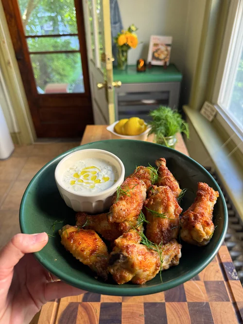Crispy Pickle Wings with Homemade Pickle Ranch — Soko's Kitchen