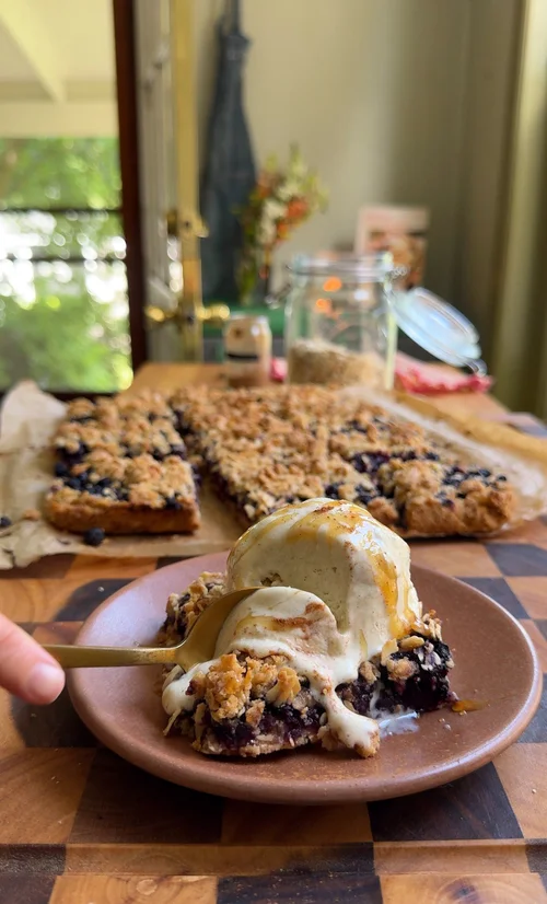 Wild Blueberry Crumble Bars — Soko's Kitchen