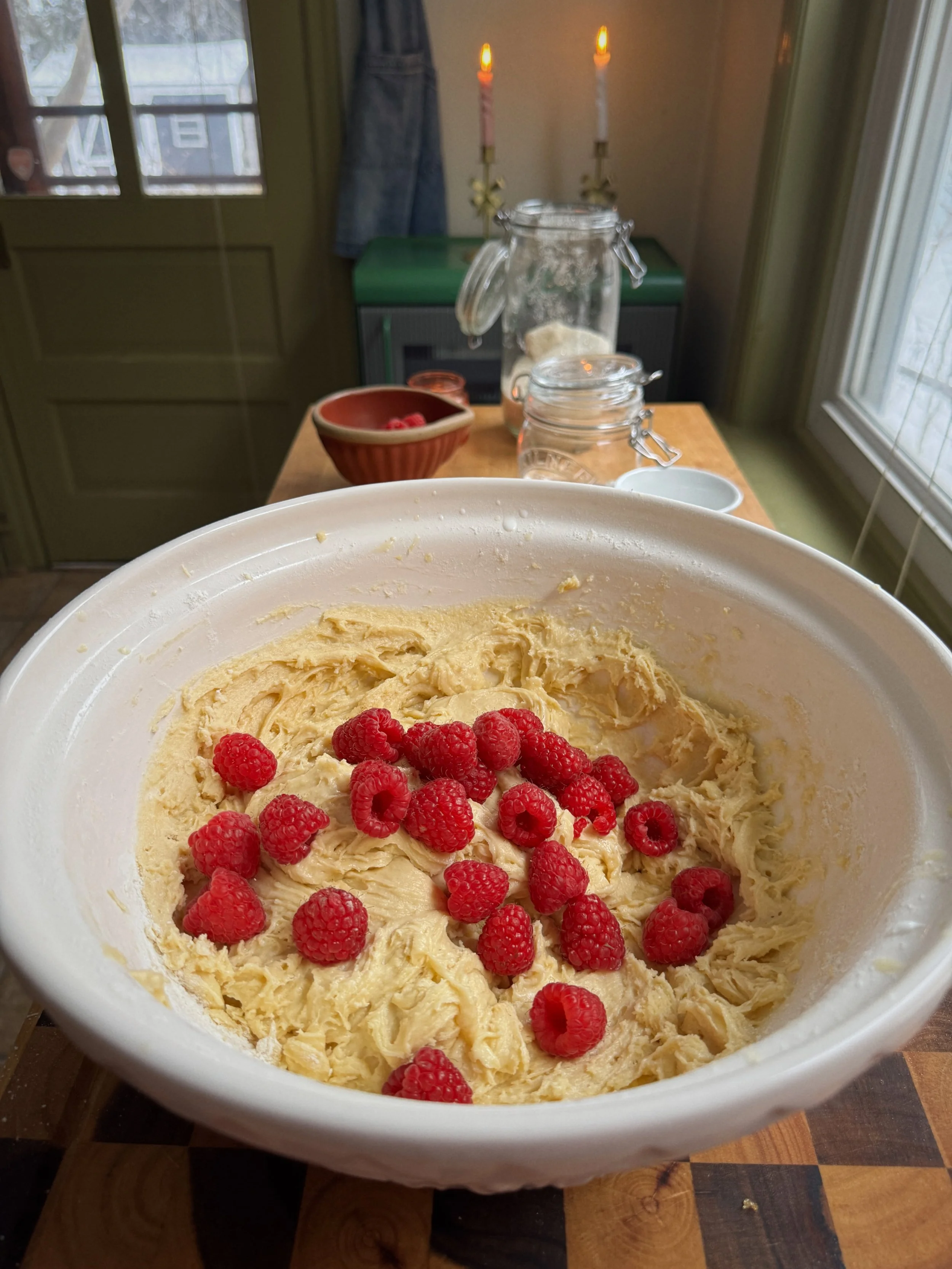White Chocolate Raspberry Coffee Cake Muffins — Soko's Kitchen