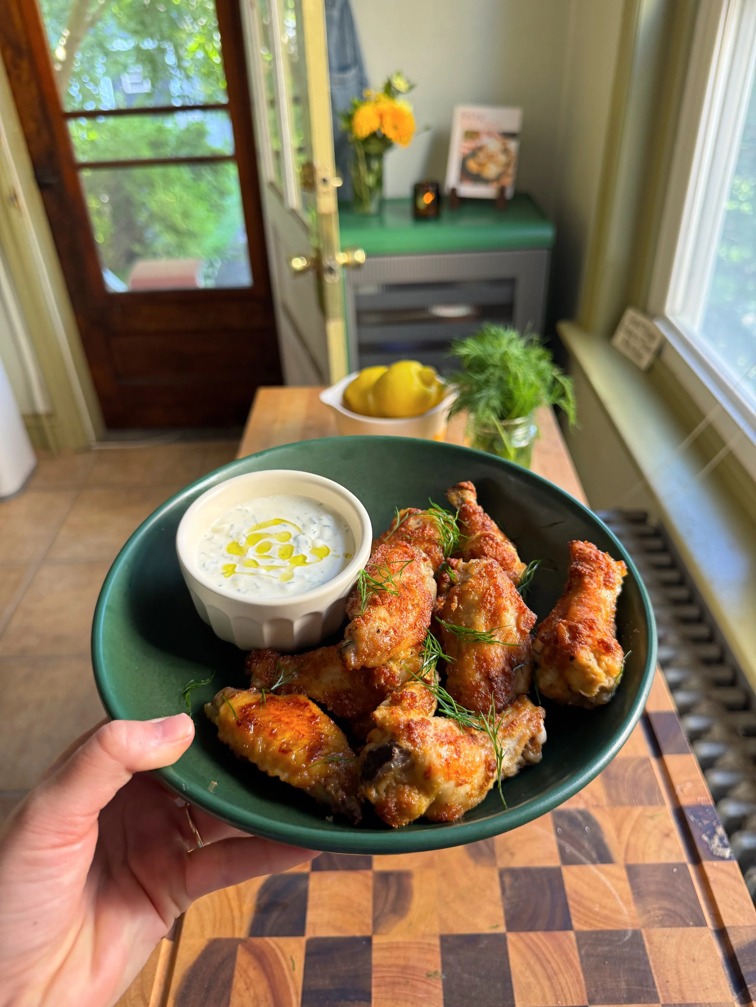 Crispy Pickle Wings with Homemade Pickle Ranch — Soko's Kitchen