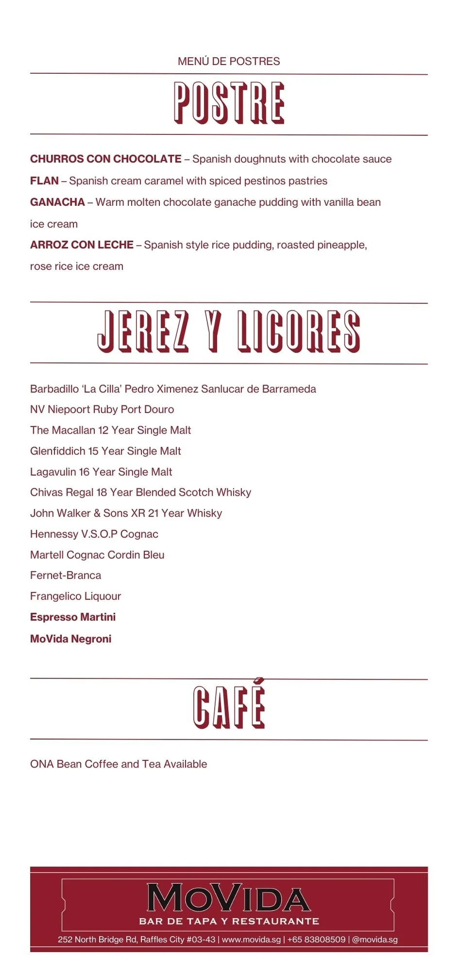 Menu — Movida (as edit 28Aug)