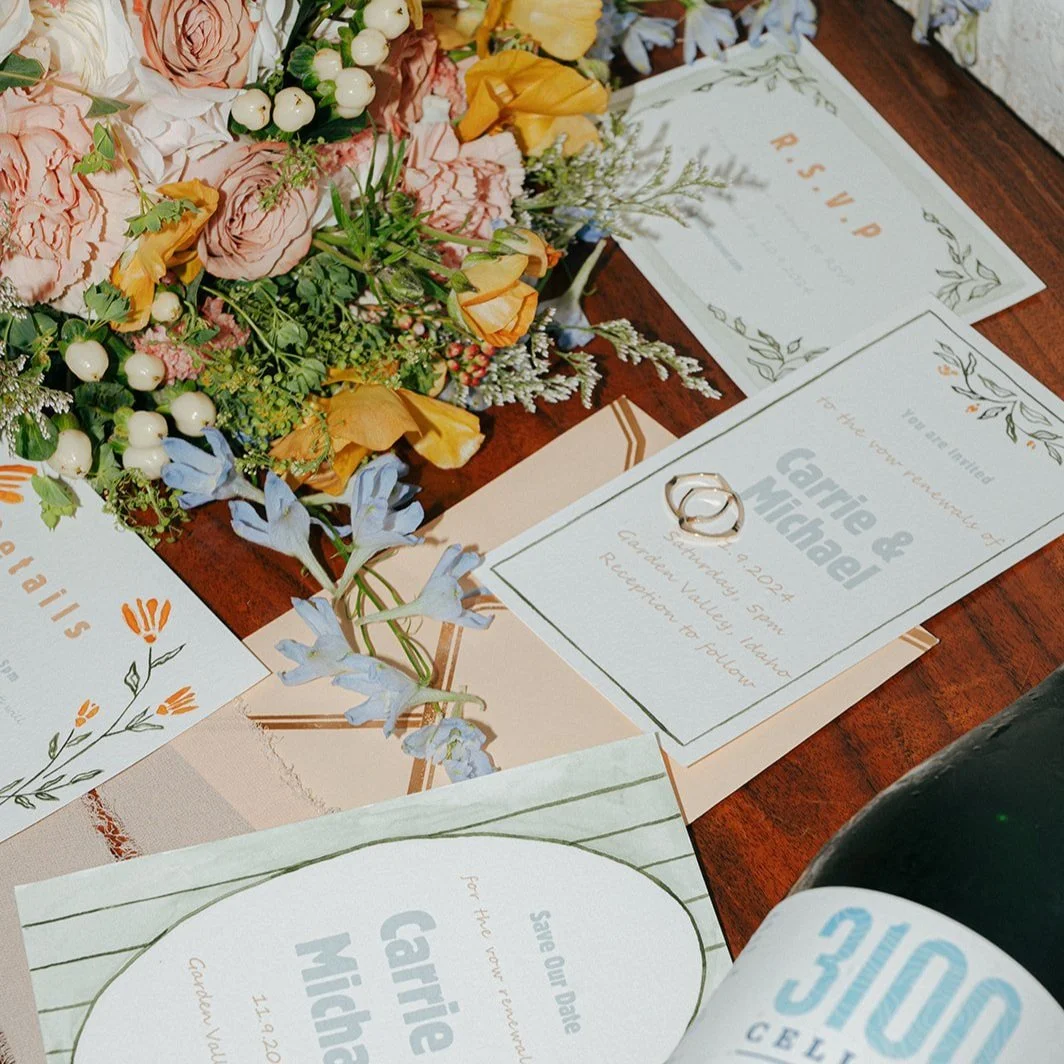 Hand-Painted Paper for Weddings & Events