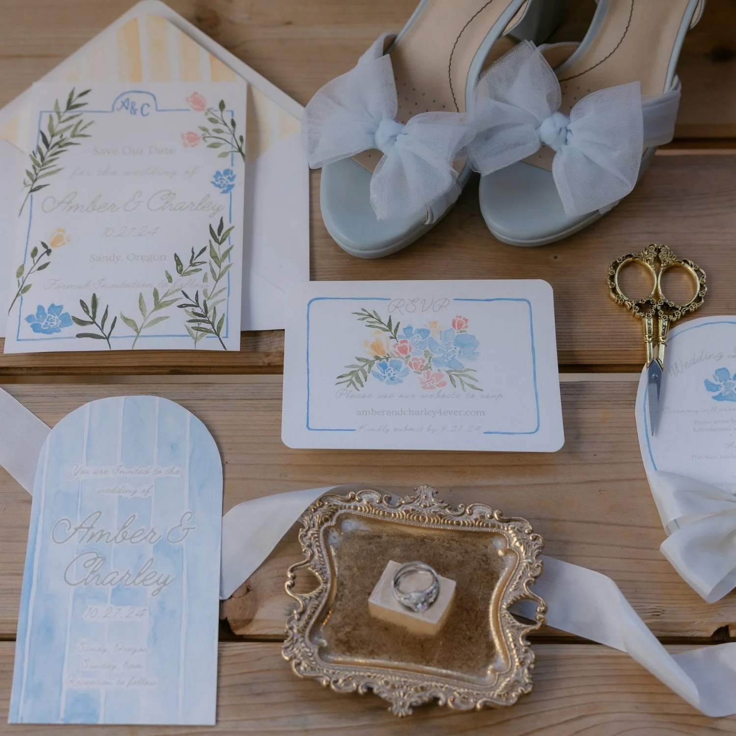 Hand-Painted Paper for Weddings & Events