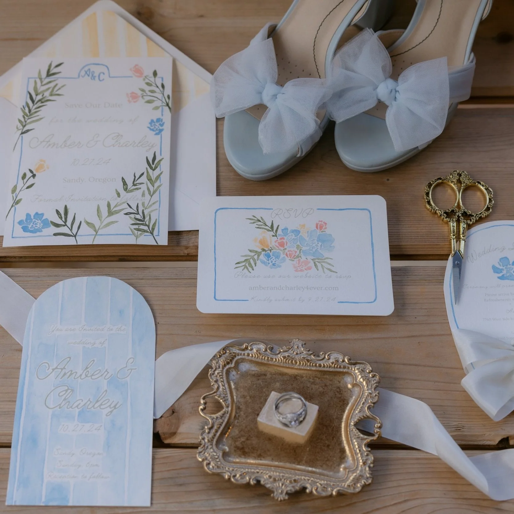 Hand-Painted Paper for Weddings & Events