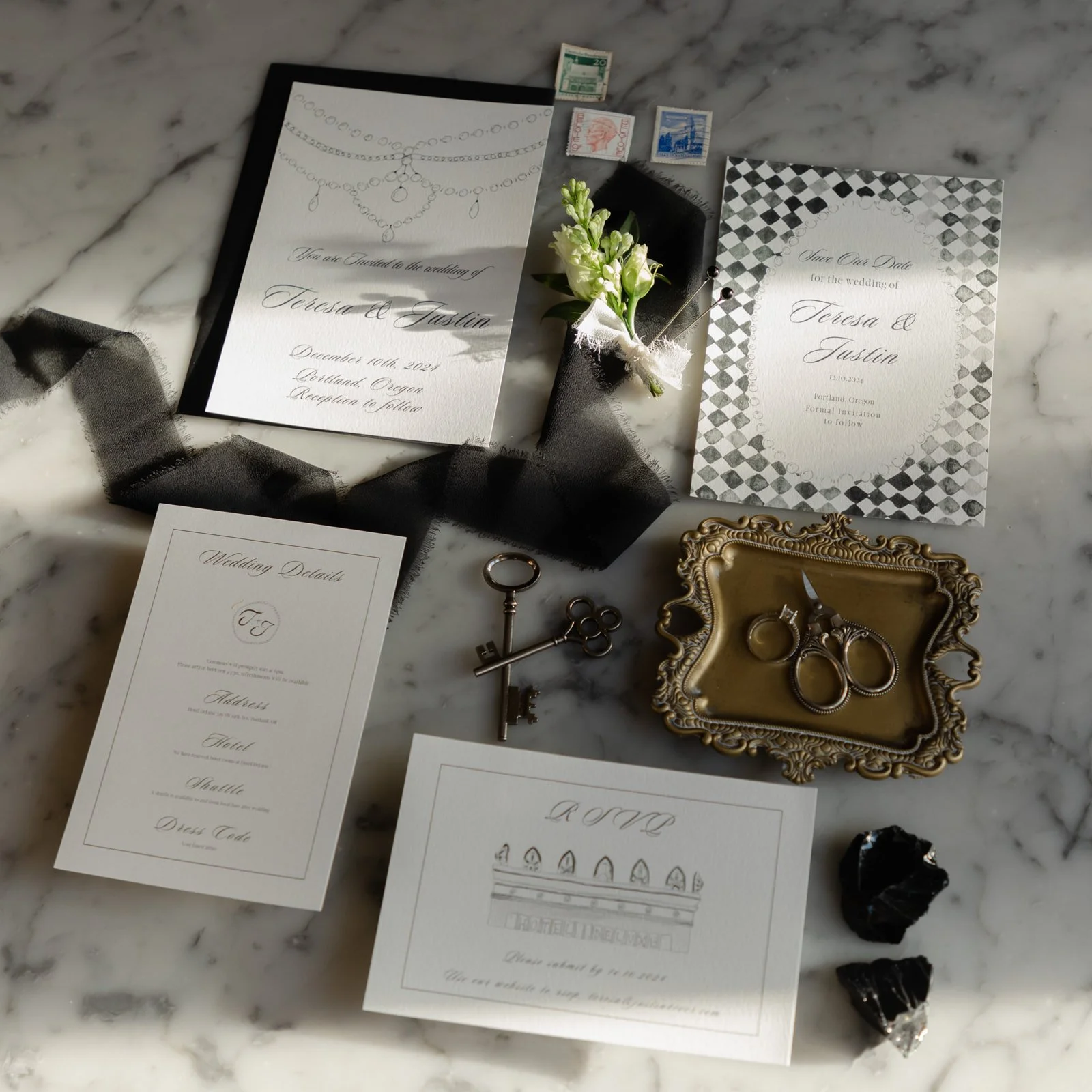 Hand-Painted Paper for Weddings & Events