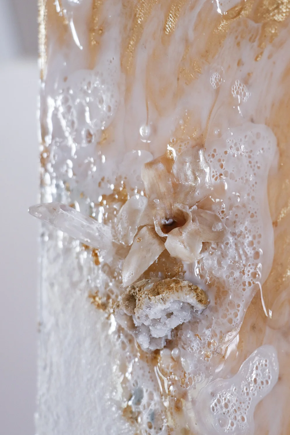 Salt of the Gilded Sea | Luxury Coastal Abstract Painting | — Kanoelani Art
