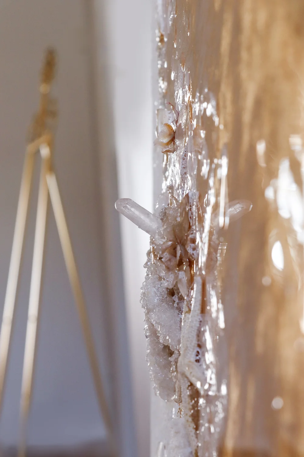 Salt of the Gilded Sea | Luxury Coastal Abstract Painting | — Kanoelani Art