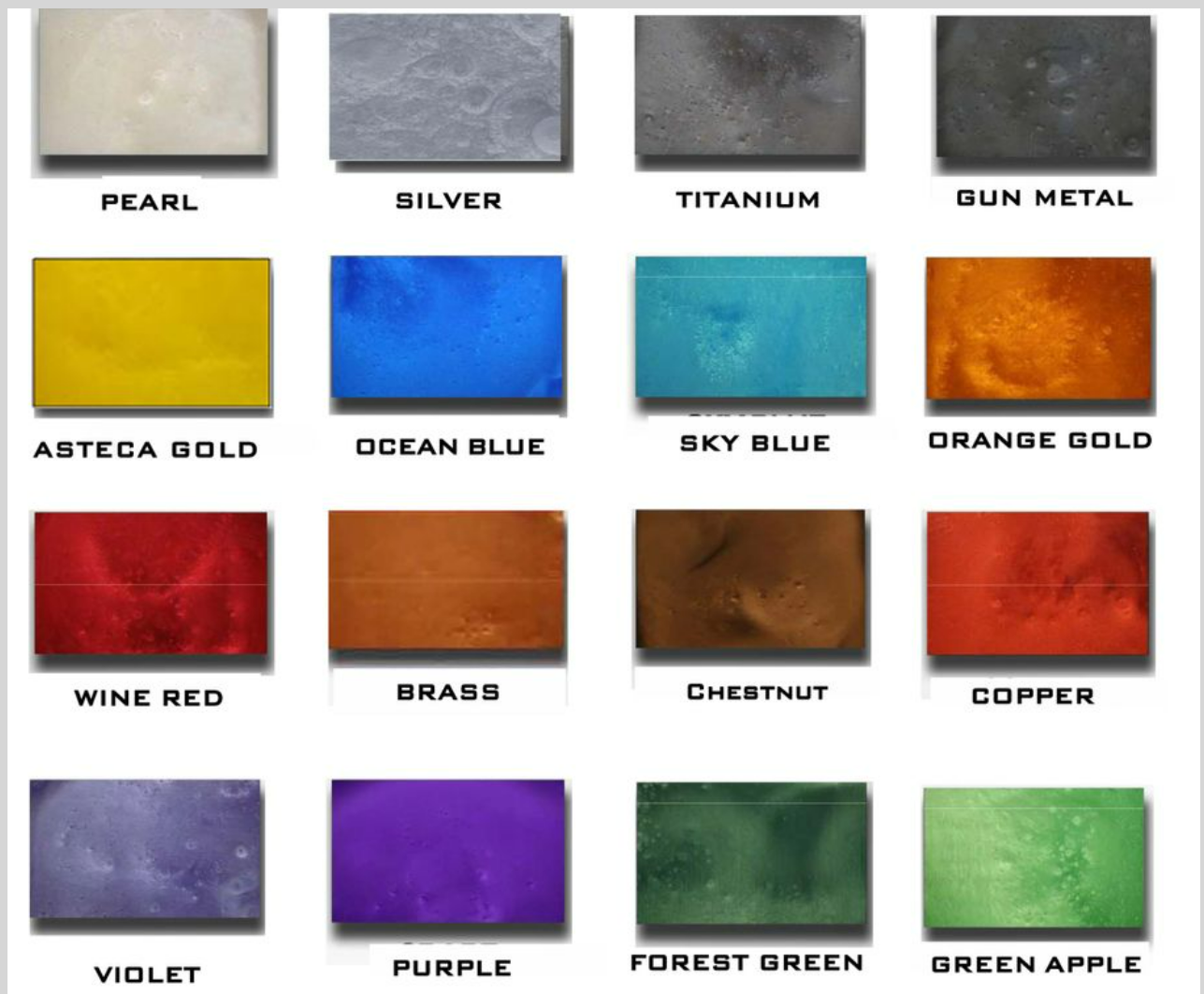Color Chart — Rock Solid Concrete Coatings Louisville Kentucky