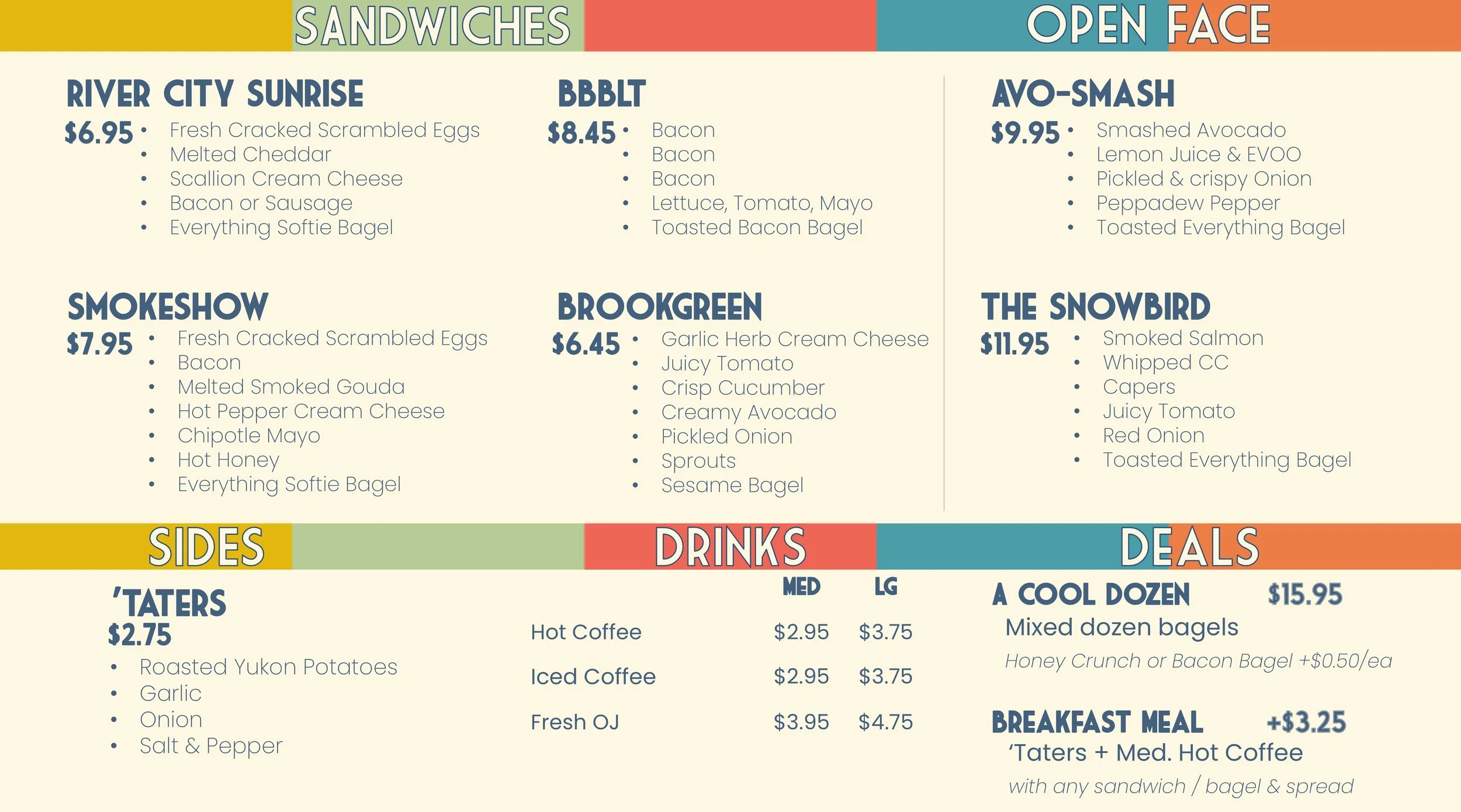 Menu — Baltik's Bagel