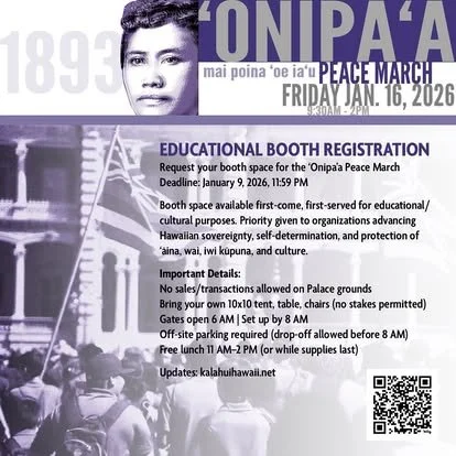 'Onipa'a Peace March | Join the Peace March Today — Ka Lāhui Hawaiʻi