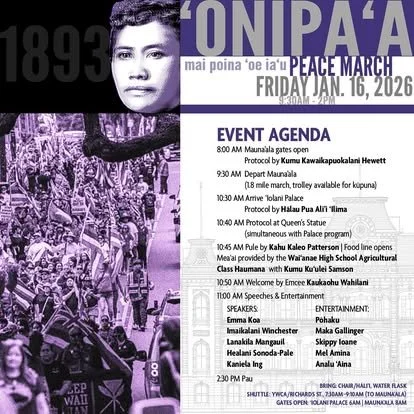 'Onipa'a Peace March | Join the Peace March Today — Ka Lāhui Hawaiʻi