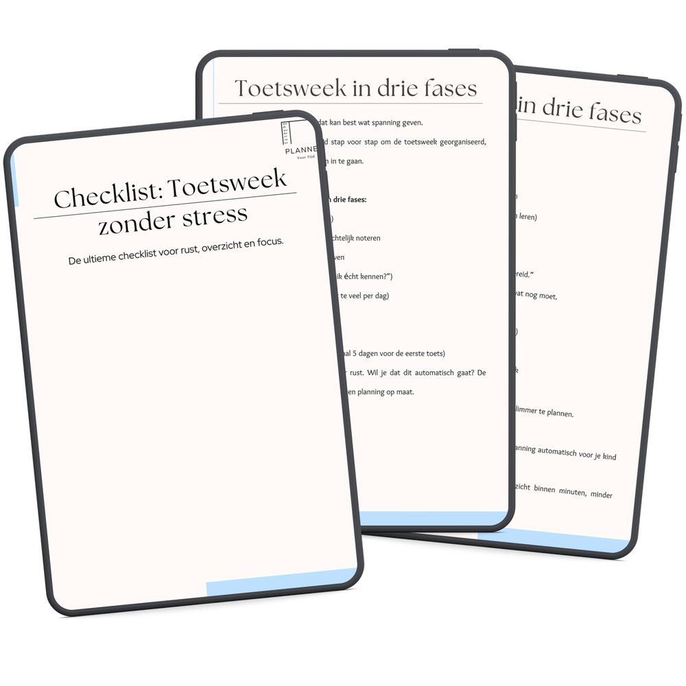 Gratis Checklist Toetsweek Zonder Stress | Rust & Overzicht voor Ouders ...