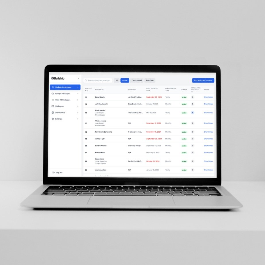 Bullship | Mailbox & Package Software for Pack-and-Ship Stores