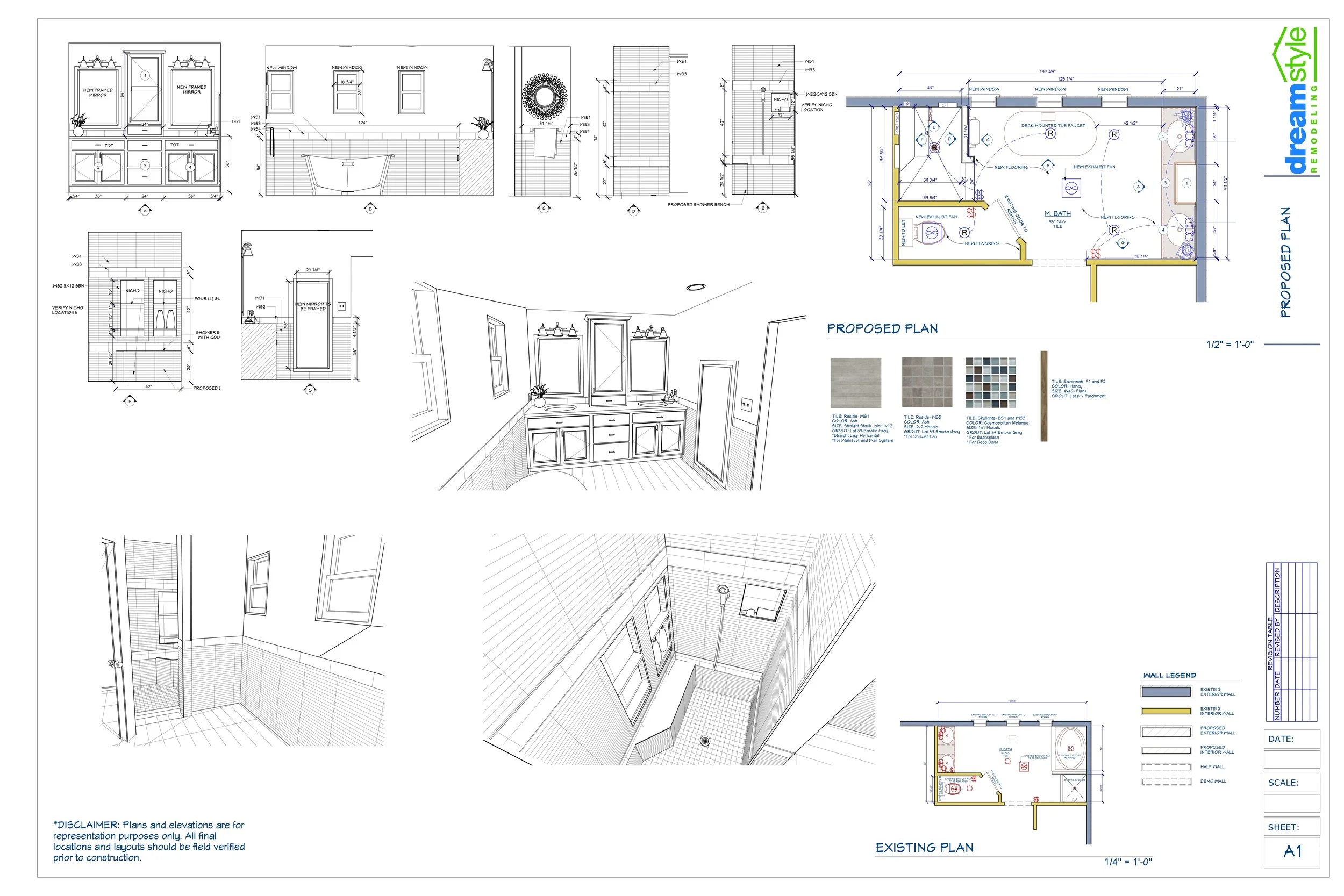 What's included with your Bathroom Project — Desert Sage Drafting