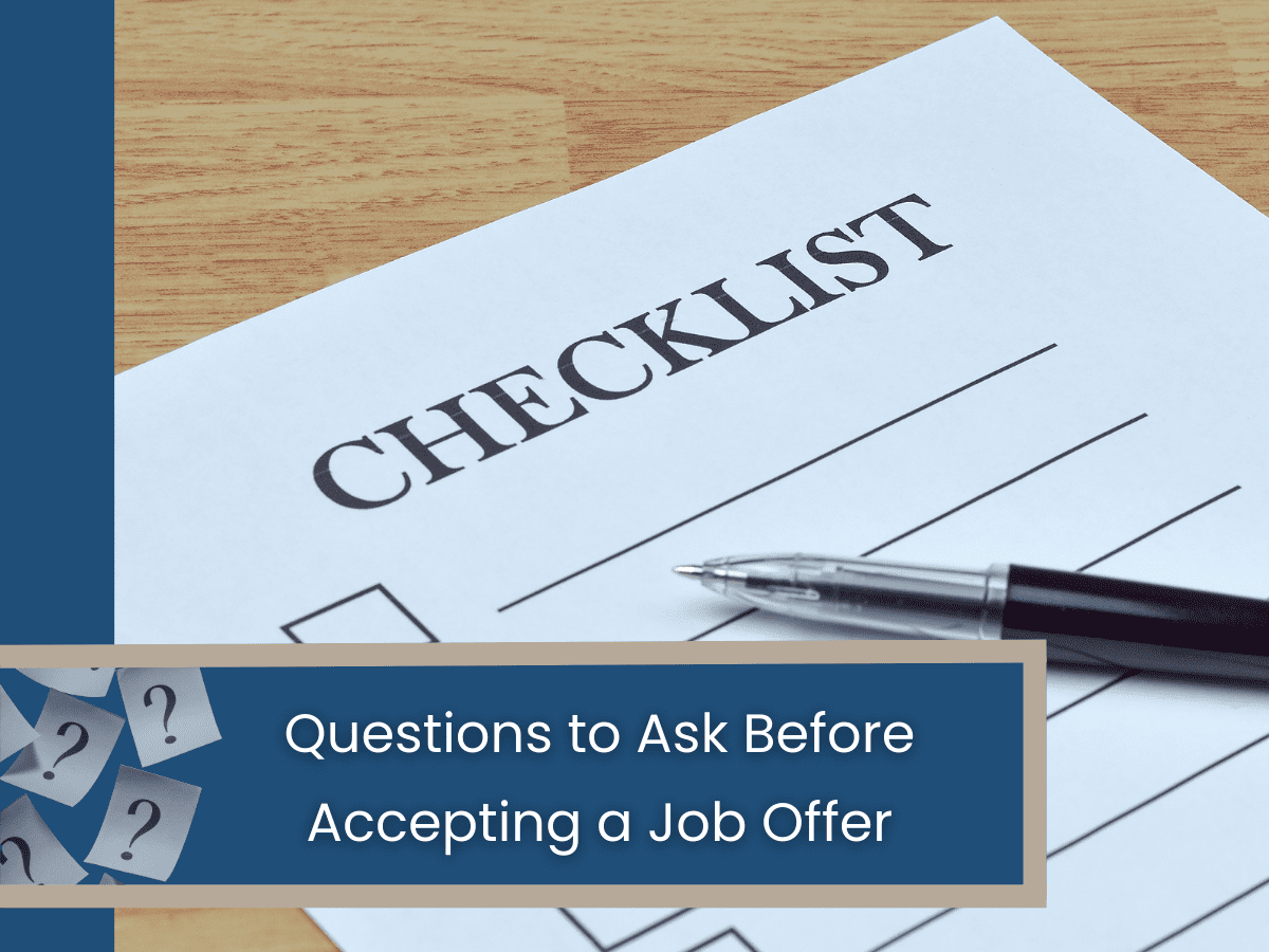 Essential Questions to Ask Before Accepting a Job Offer | Career Tips ...