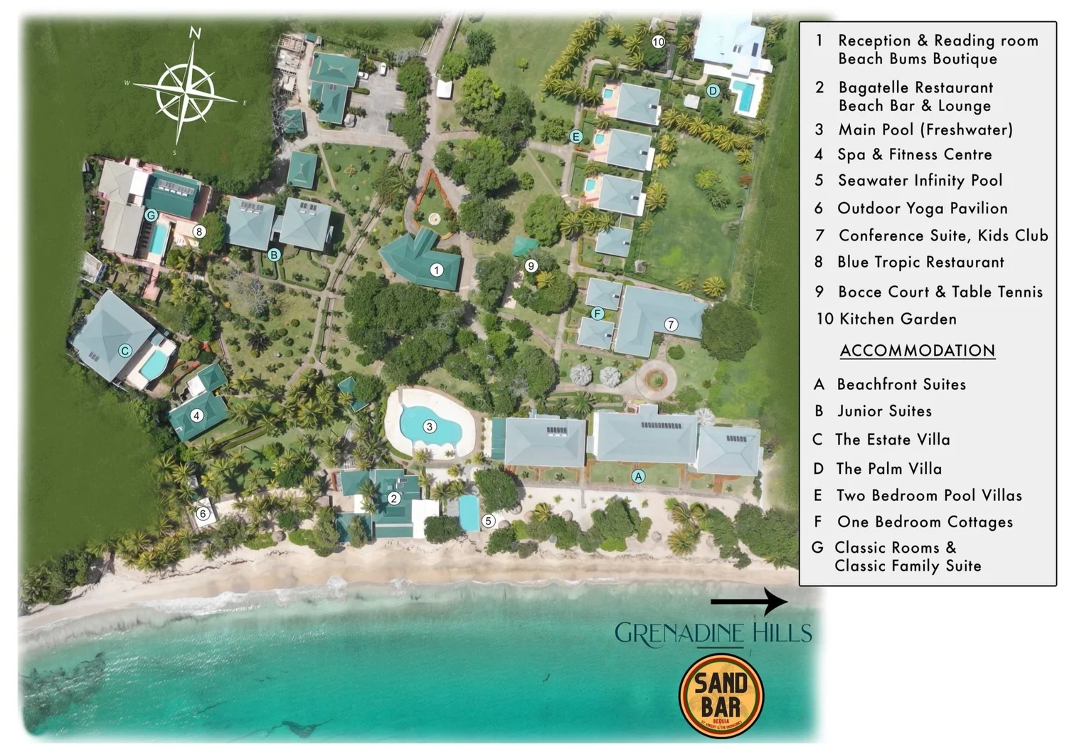 Property Map — Bequia Beach Hotel | Caribbean Luxury Resort in The ...
