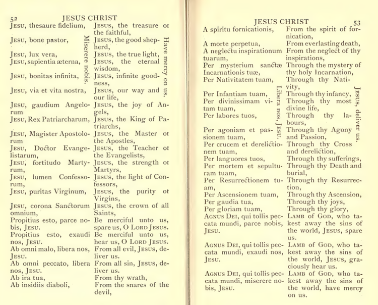 4. Litany of the Holy Name of Jesus (Litánia Sanctissimi Nominis Iesu ...