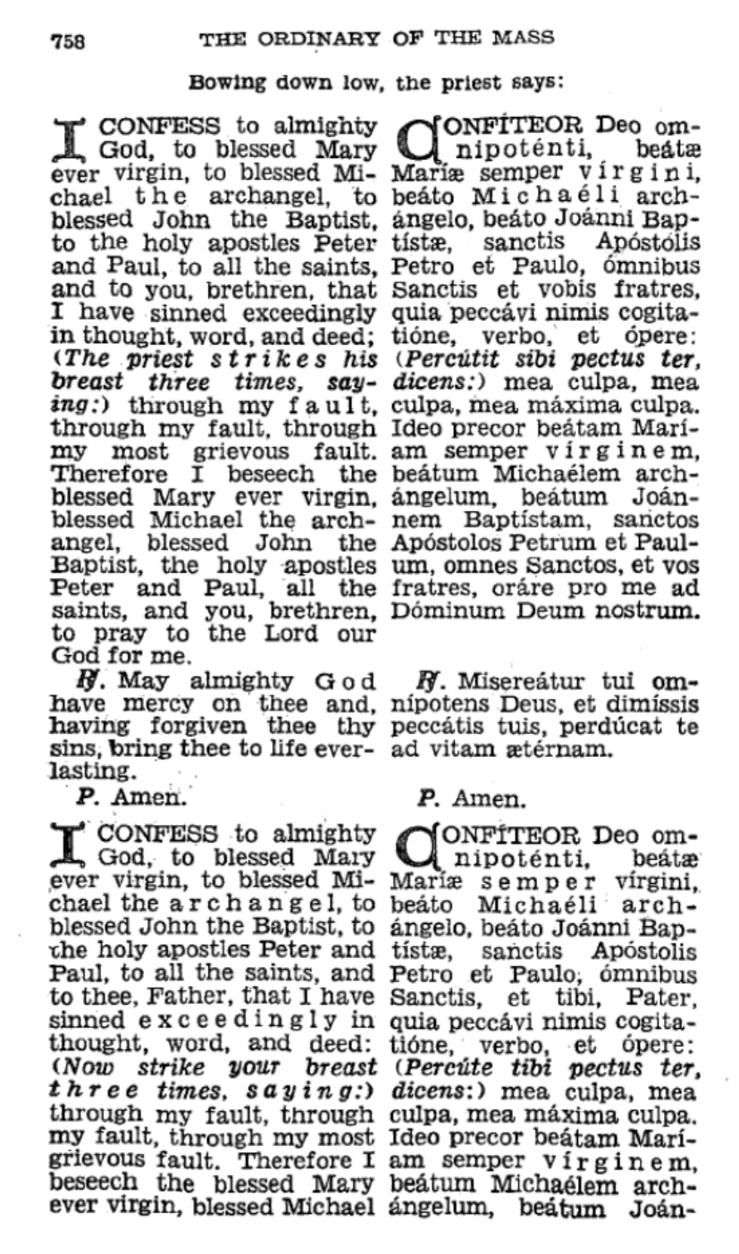2. I Confess (Confiteor) — True Catholic Faith | Rediscover the True ...