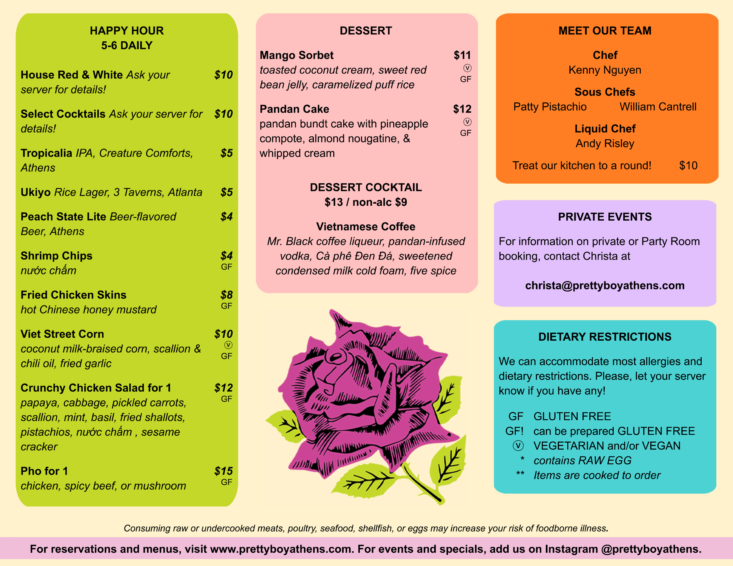 Menu — Pretty Boy Athens