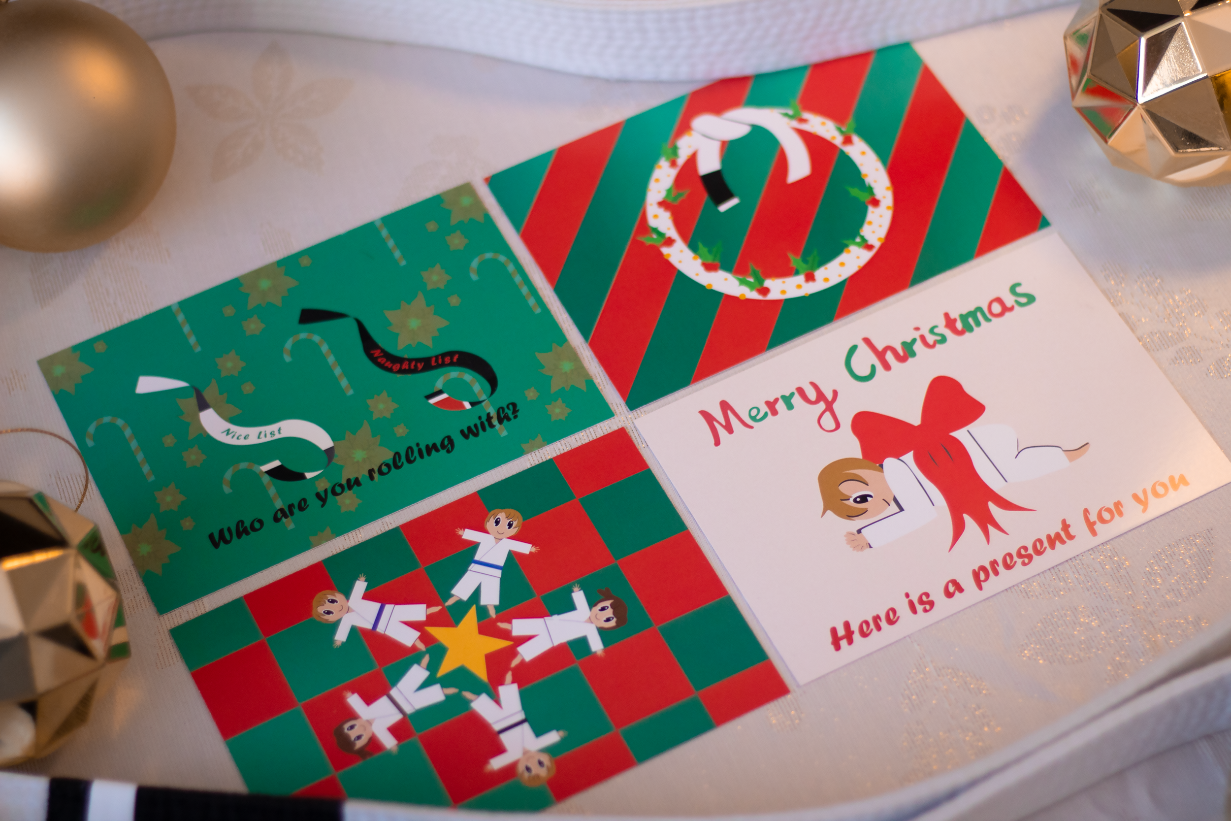 Jiu Jitsu Christmas Postcards — Stephanie Creates