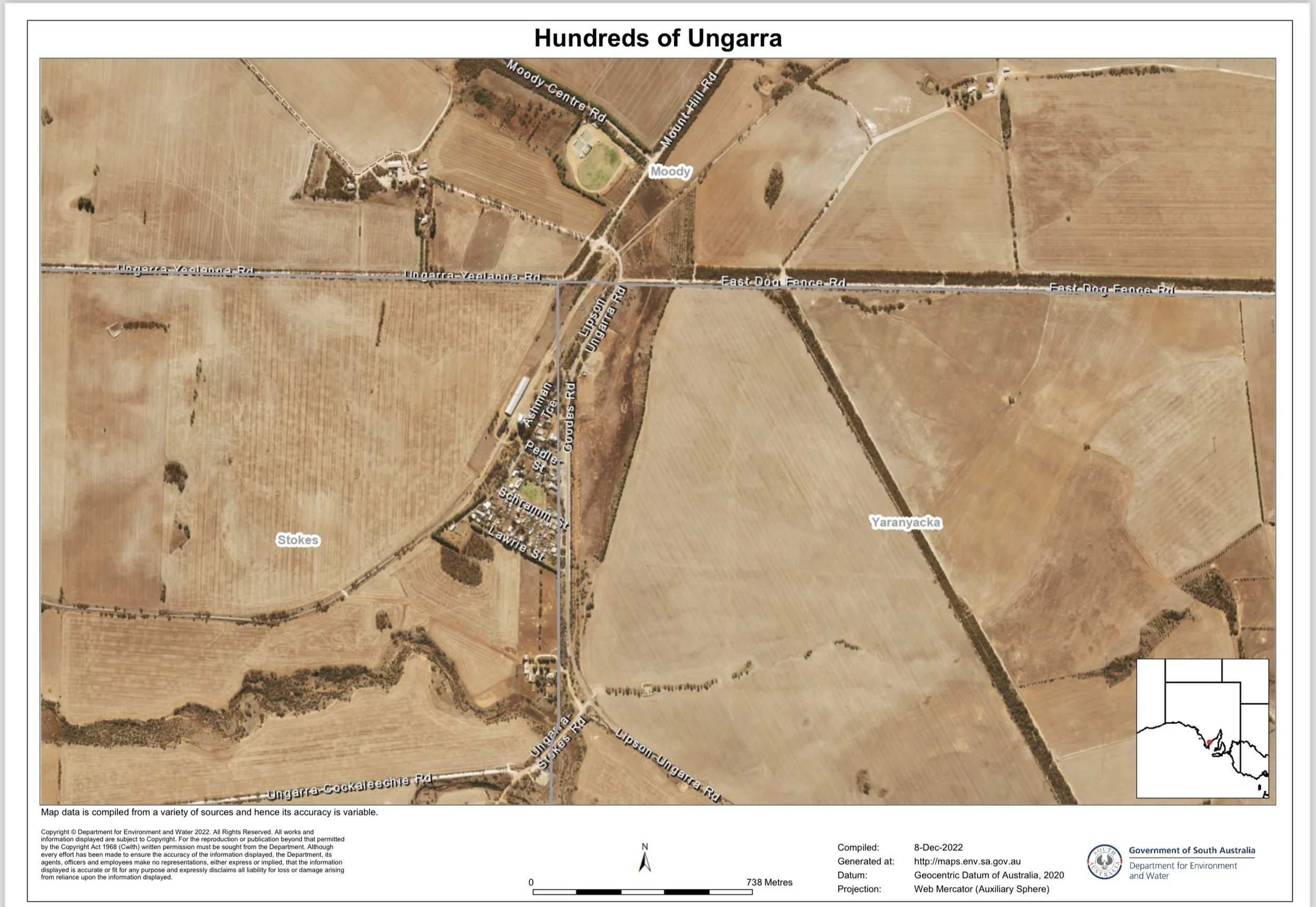 Ungarra SA Map — Ungarra SA