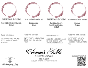SOMM’S TABLE: Studying Syrah — Washington Inn & Wine Bar