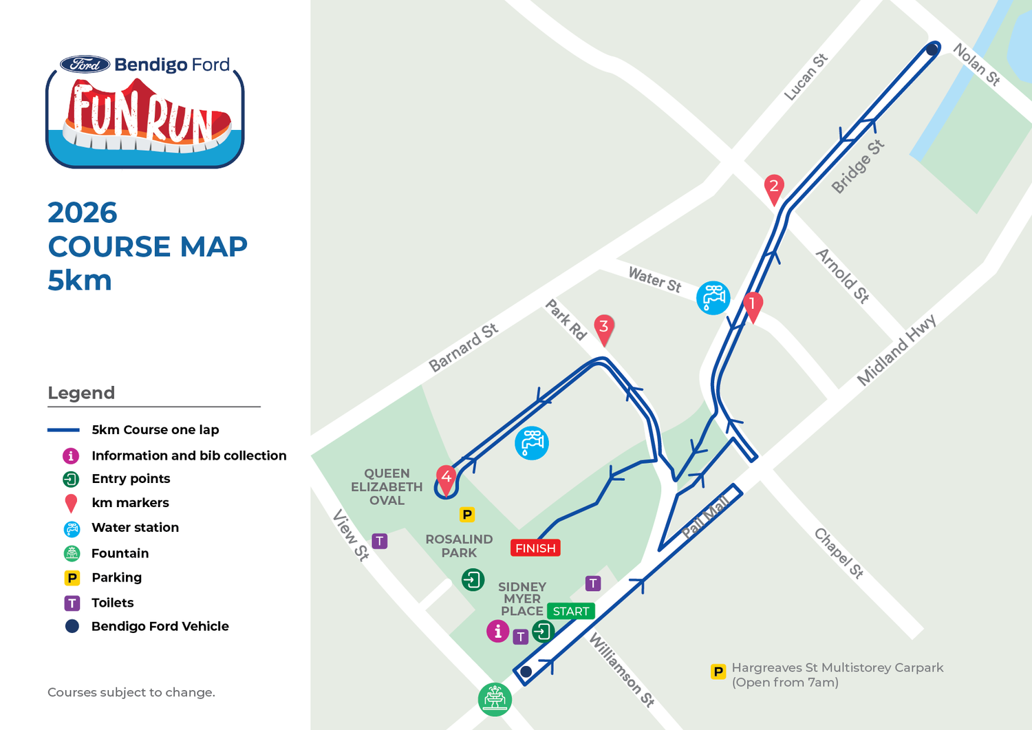 2026 Course maps revealed! — Bendigo Ford Fun Run
