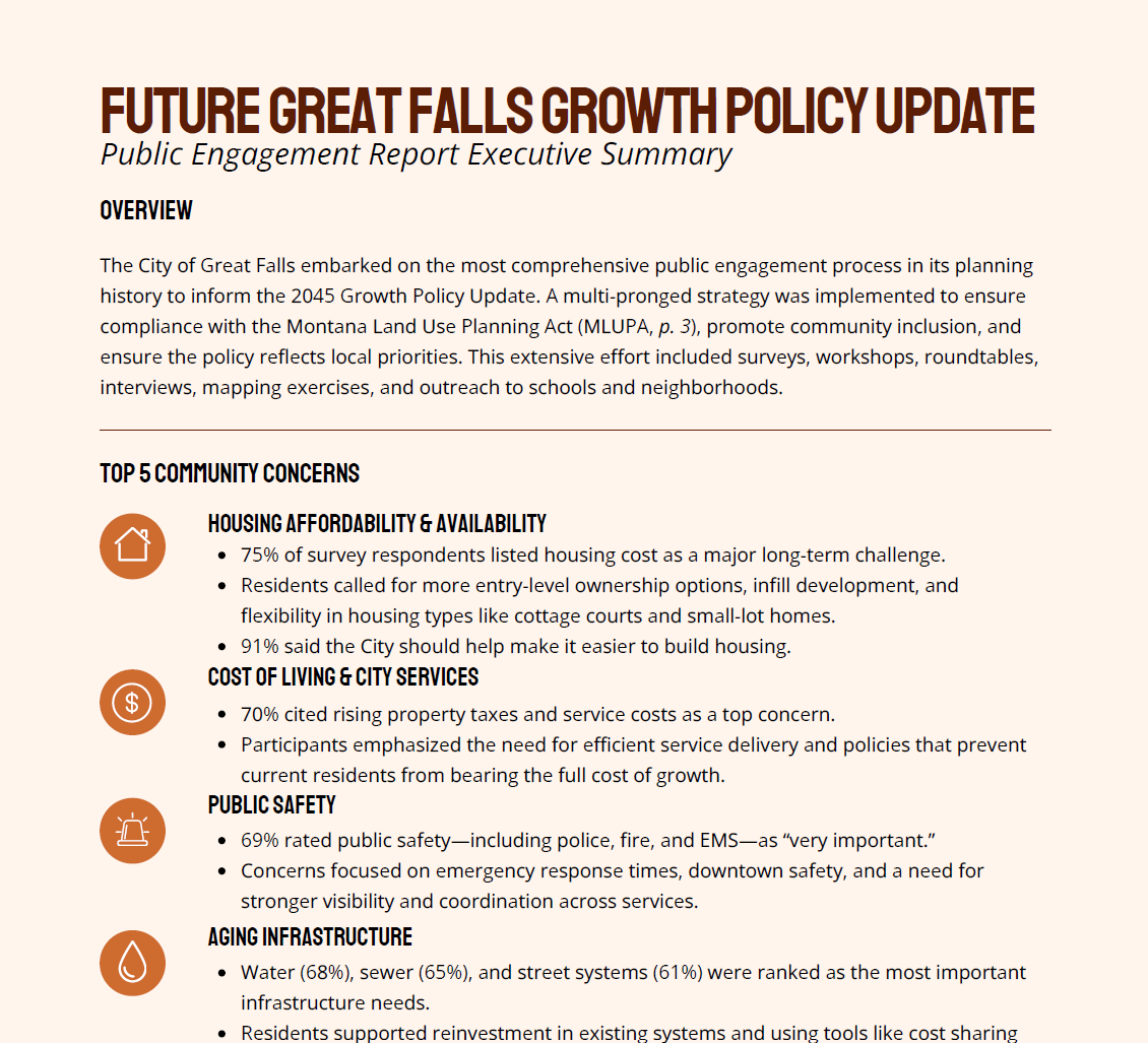 Public Engagement — Future Great Falls 2045