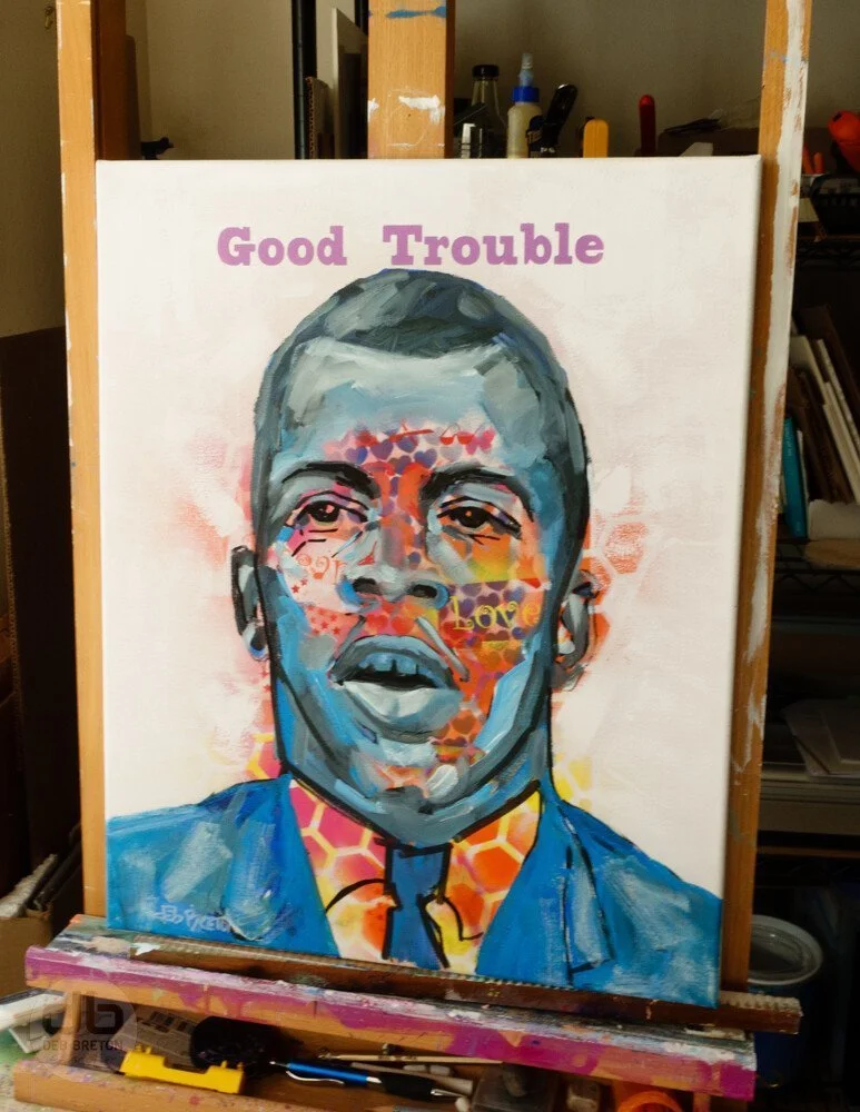 Deb Breton Studio - Famous portraits + abstract paintings and prints