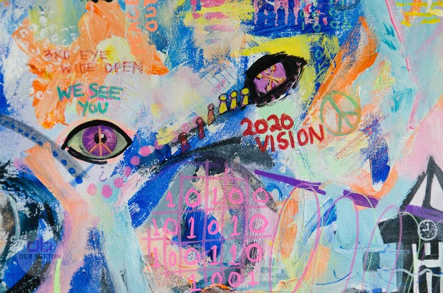 Deb Breton Studio - Famous portraits + abstract paintings and prints