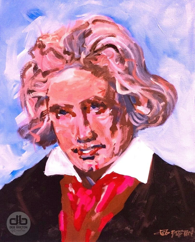 Deb Breton Studio - Famous portraits + abstract paintings and prints