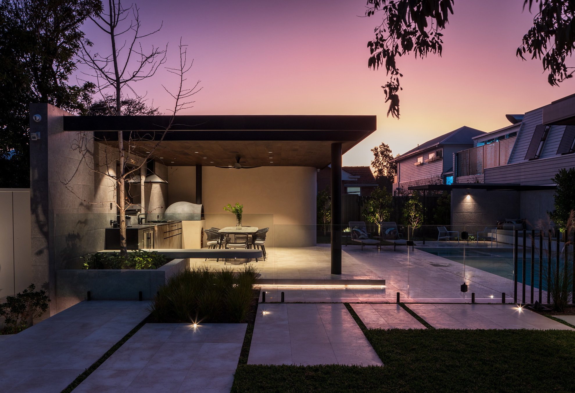 Williamstown Project | Award-Winning Modern Landscape with Travertine ...