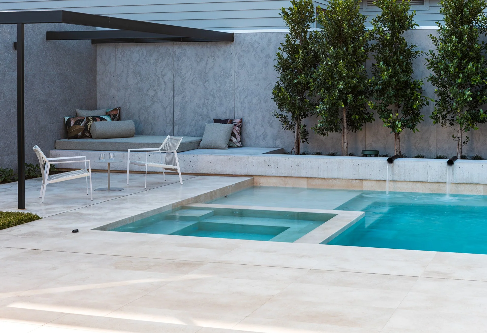 Williamstown Project | Award-Winning Modern Landscape with Travertine ...