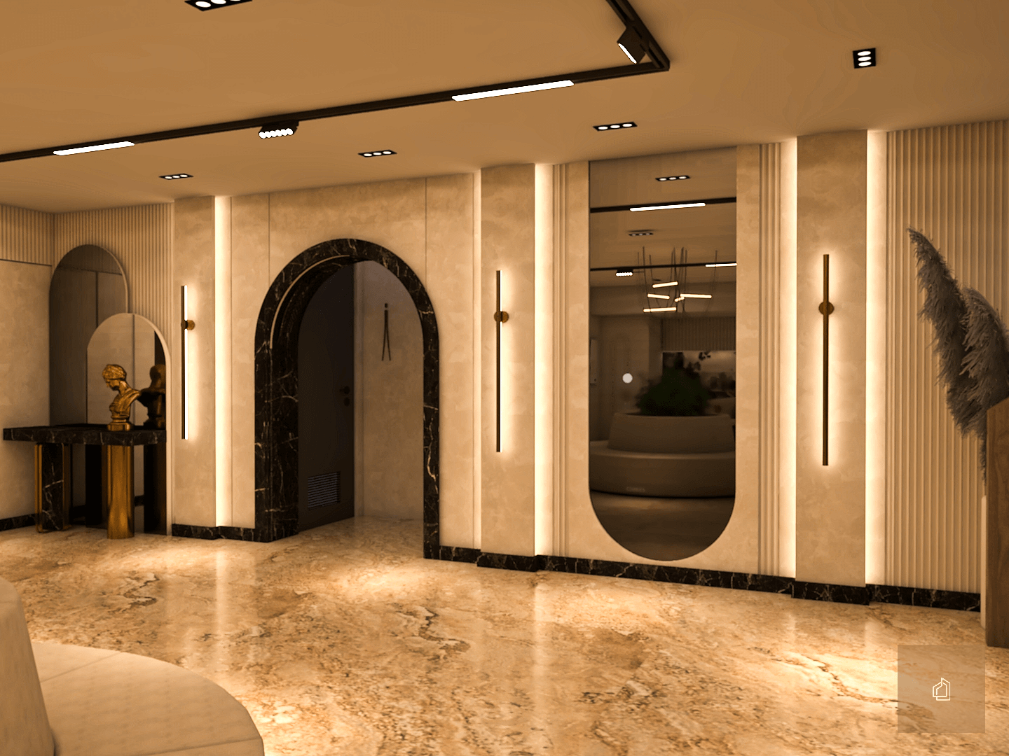 The Palace Boat Lobby Entrance Design & Finish | Unique Design in Cairo ...
