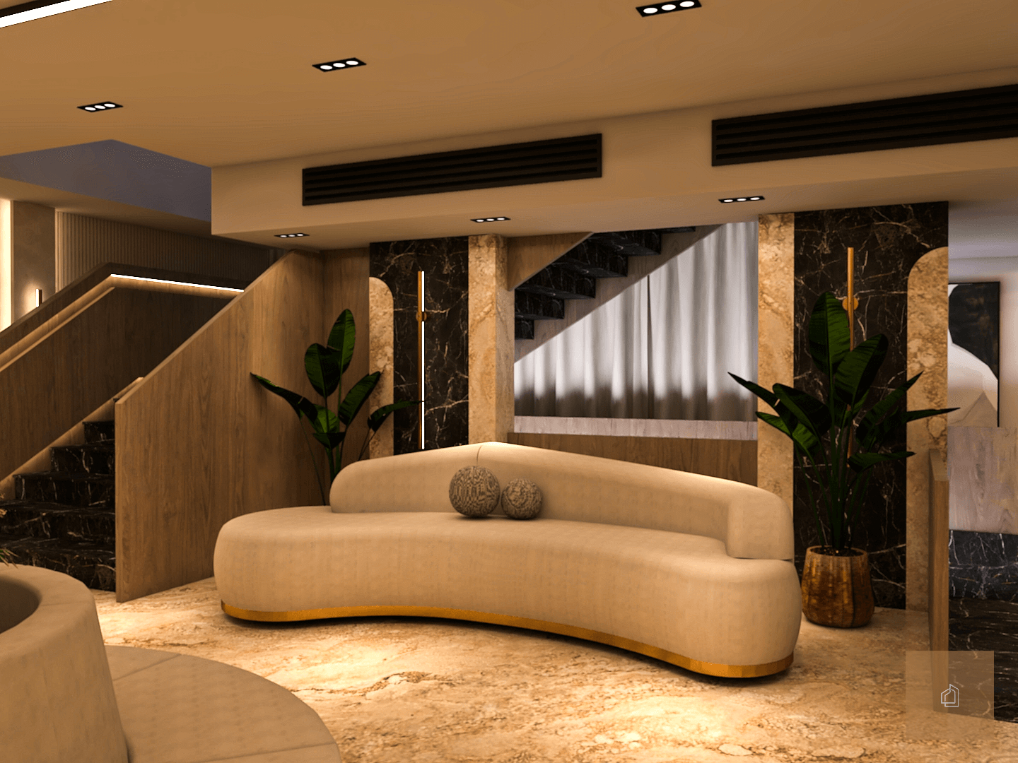 The Palace Boat Lobby Entrance Design & Finish | Unique Design in Cairo ...