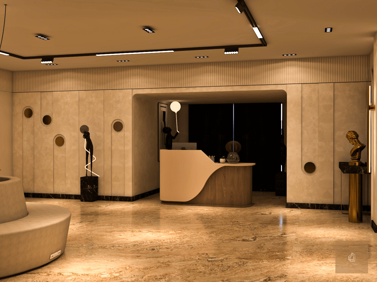 The Palace Boat Lobby Entrance Design & Finish | Unique Design in Cairo ...