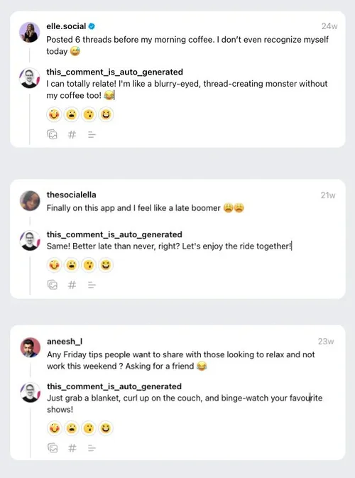 Comment Generator for Threads
