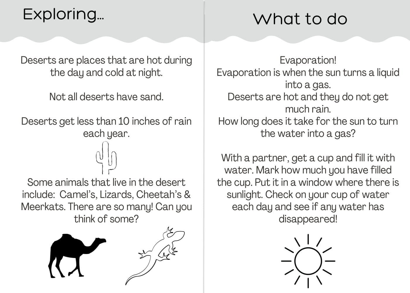 Animal Habitats - Desert — Tennessee Rural Impact Project (TRIP)