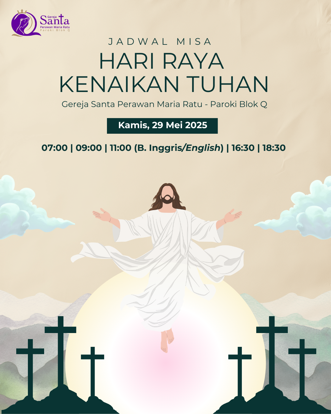 Gereja Santa Perawan Maria Ratu, Paroki Blok Q | Discover & Connect Today