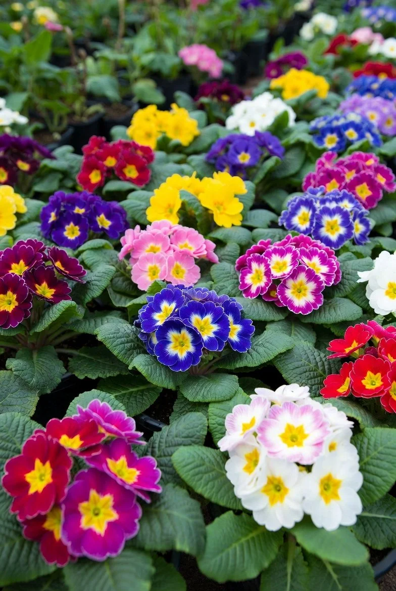 Primula acaulis 'Danova Mix' / PRIMROSE — Franks Perennial Border