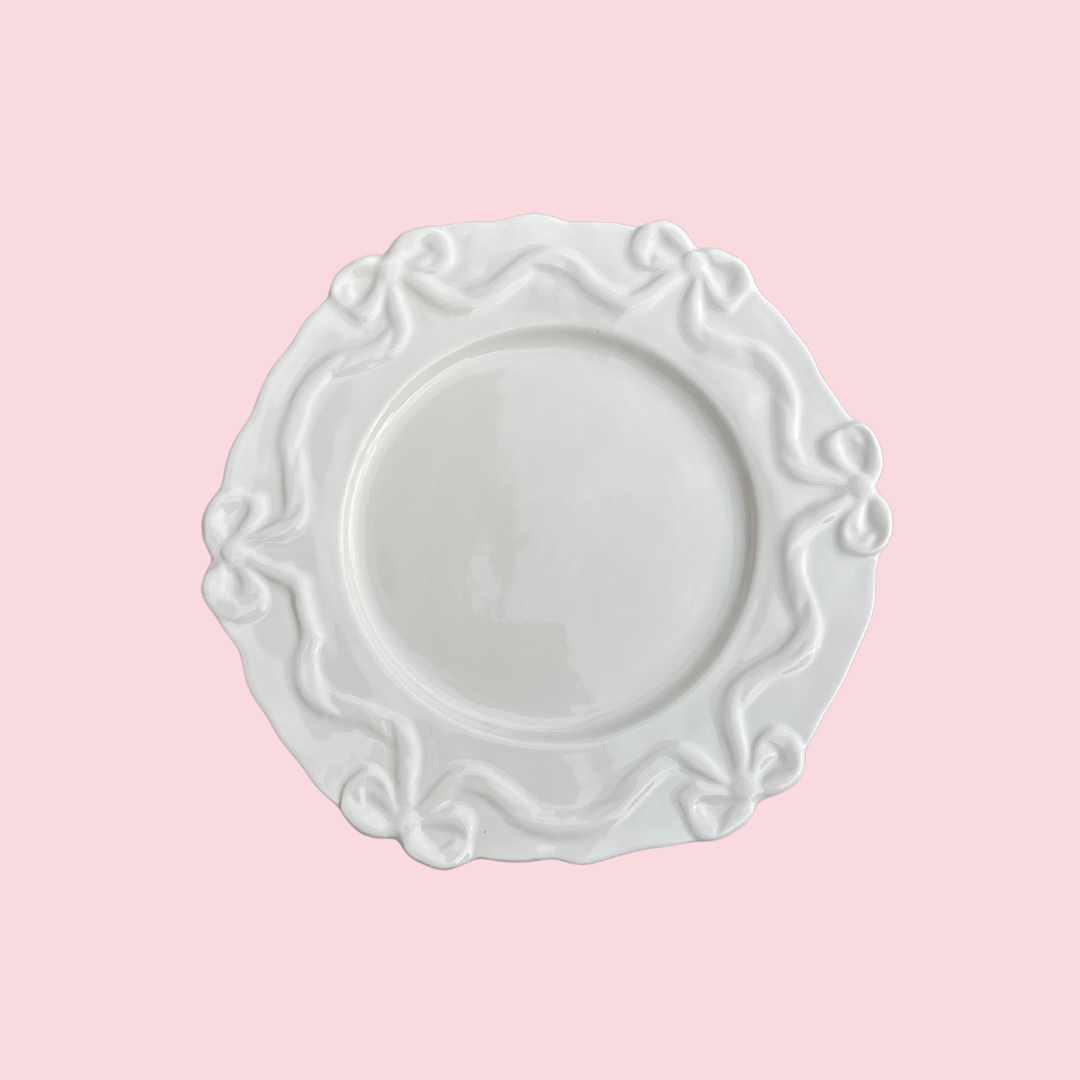 White Bow Plate — Hinsdale Table