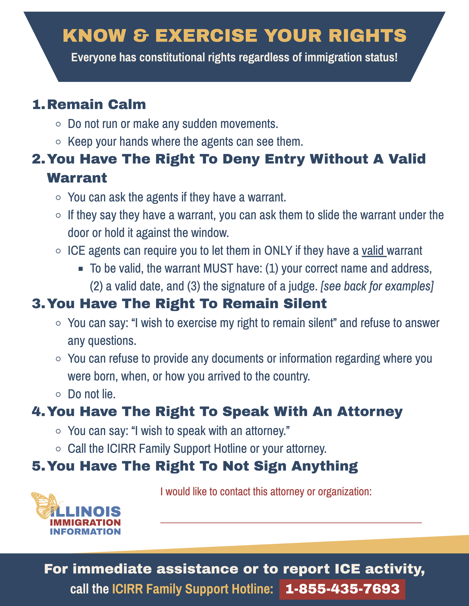 Know Your Rights — TRP IMMIGRANT JUSTICE