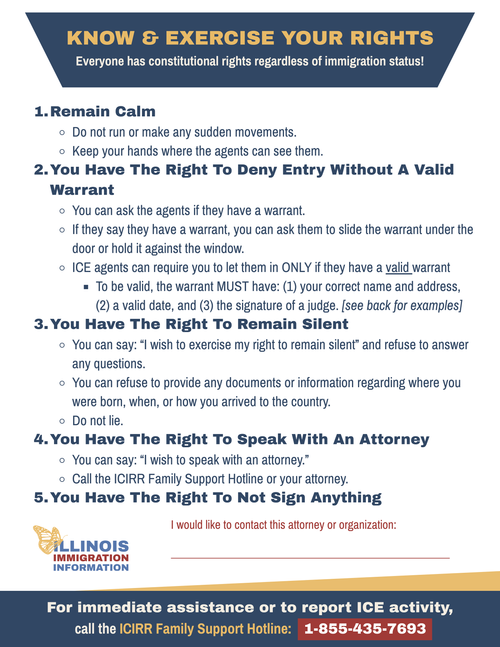 Know Your Rights — TRP IMMIGRANT JUSTICE