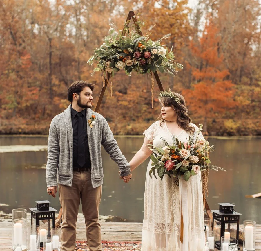 An Outdoor Fall Elopement on the Water — Queen City Blooms ...