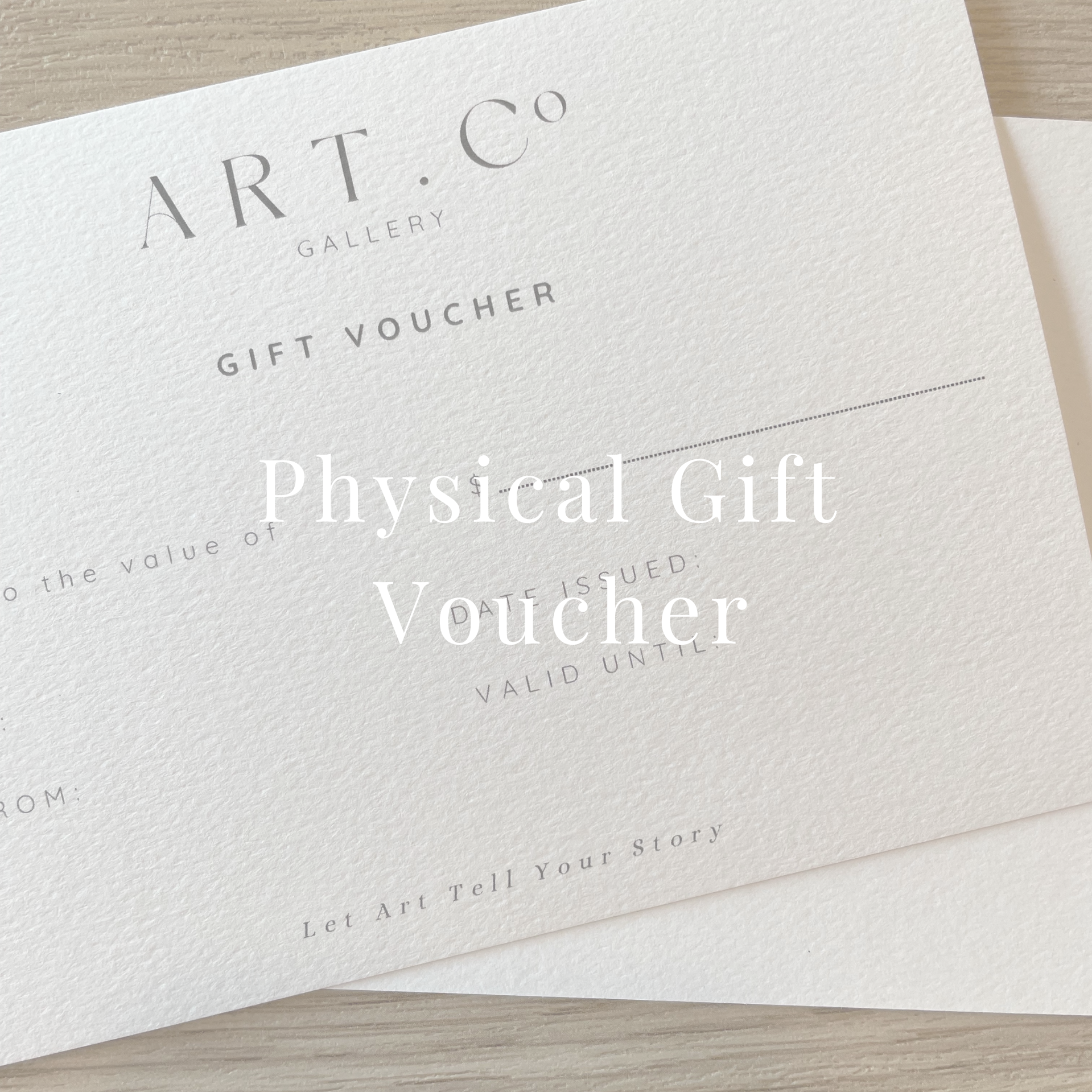 Physical Gift Voucher & Envelope — Christchurch Contemporary Art