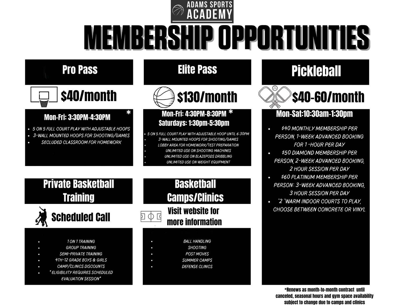 Gym Memberships | Join Today & Get Active — Adams Sports Academy