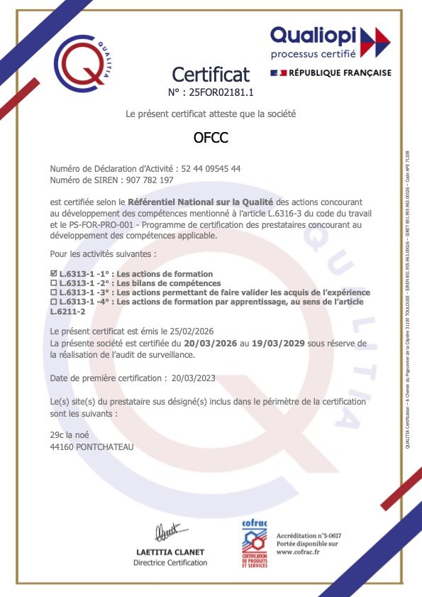 OFCC renouvelle son habilitation Qualiopi Un engagement qualité ...